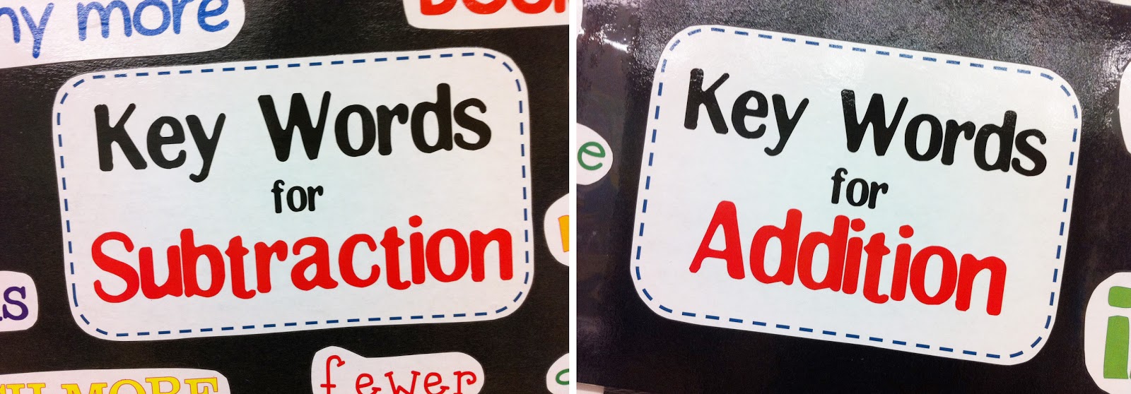 Key Words for Addition & Subtraction - The Teacher Wife