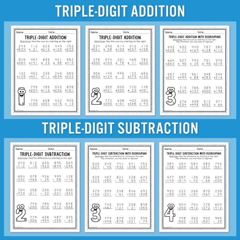 Two Digit Addition & Subtraction With Regrouping - The Teacher Wife