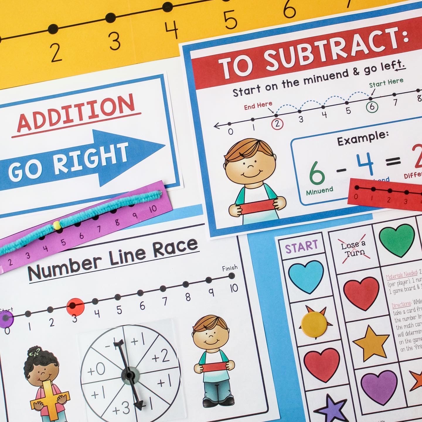 Hands-On Number Line Activities for Teaching Addition and Subtraction ...