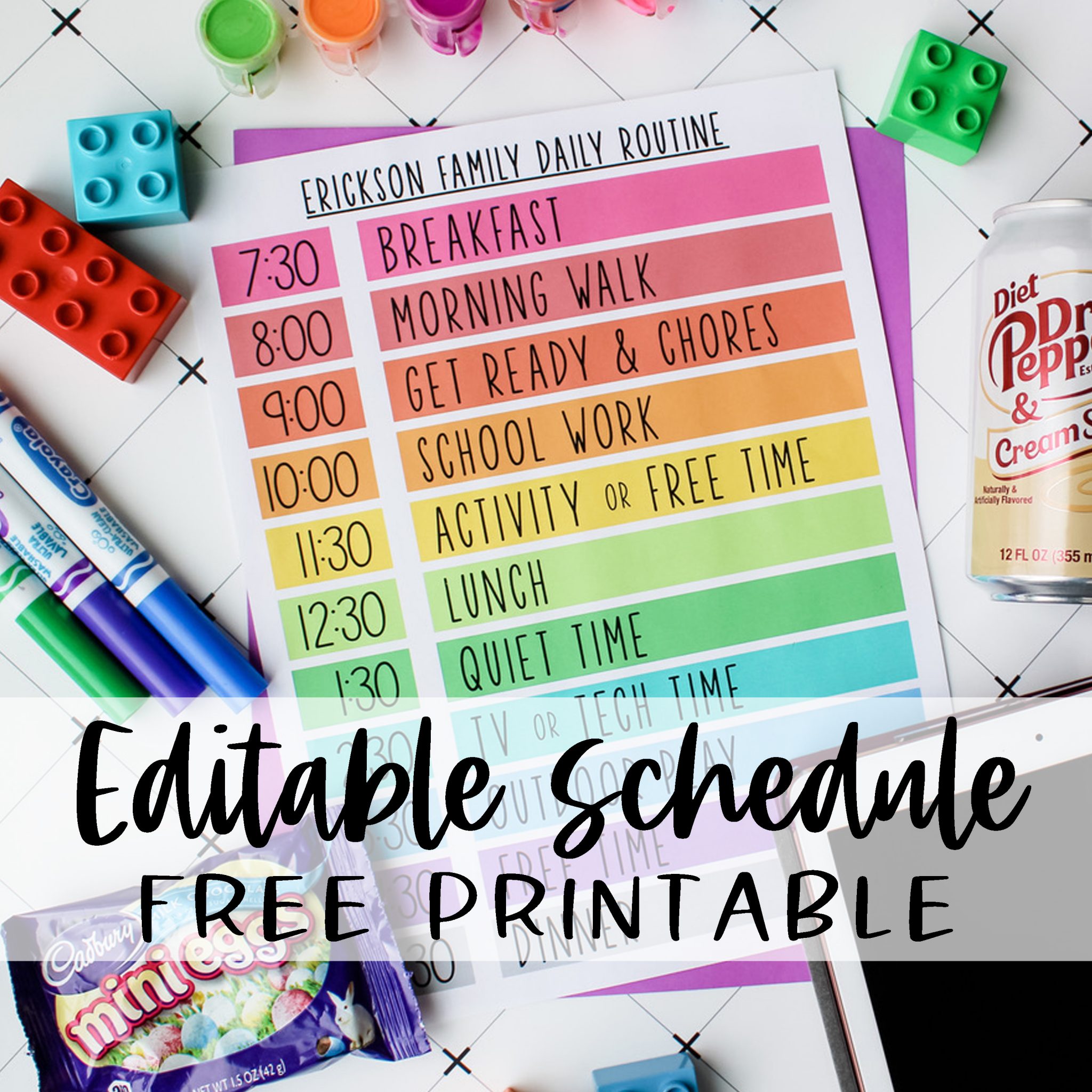 Free Daily Schedule - The Teacher Wife