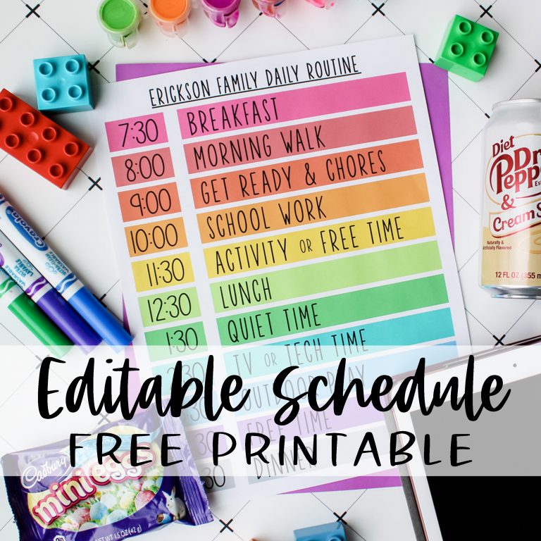 Free Daily Schedule - The Teacher Wife