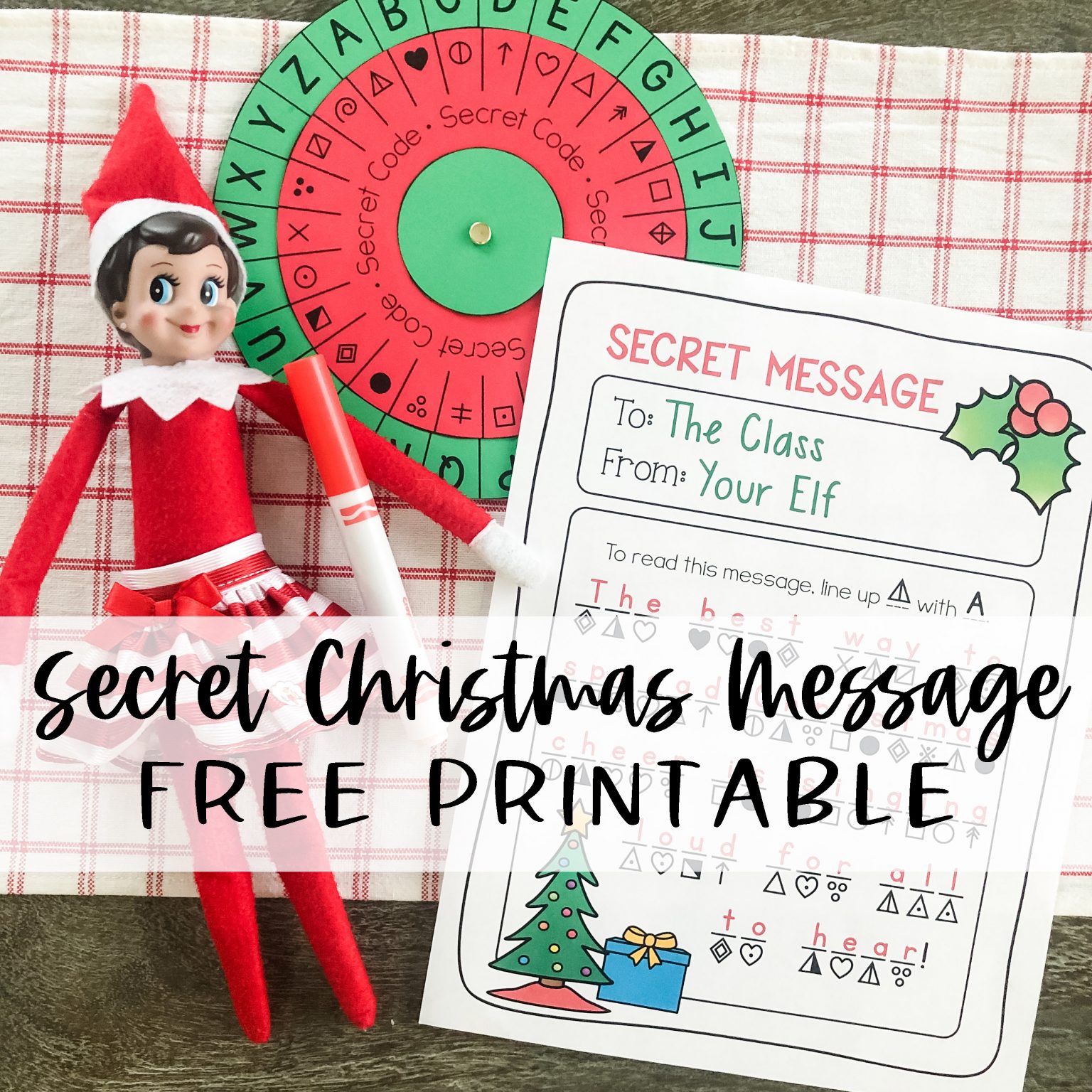 Secret Christmas Message - Free Printable - The Teacher Wife