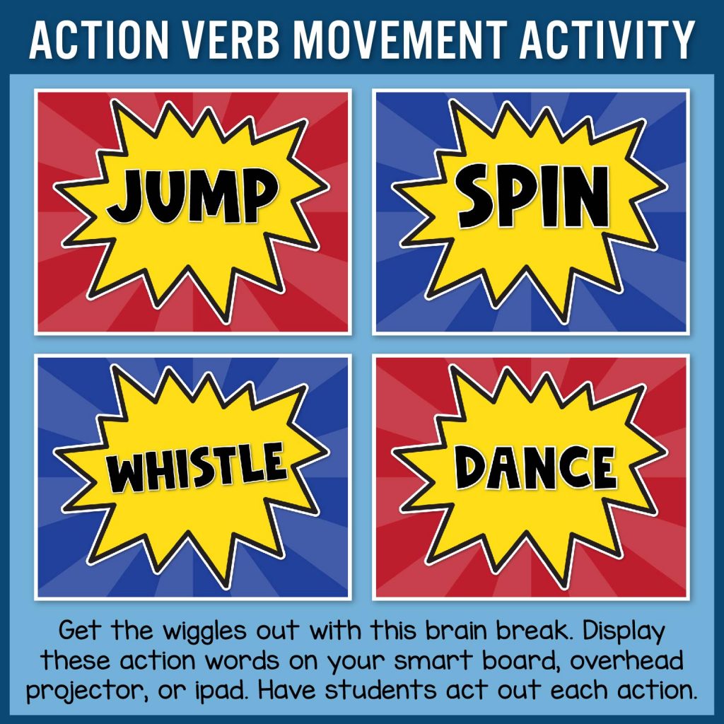 Teaching Action Verbs - The Teacher Wife
